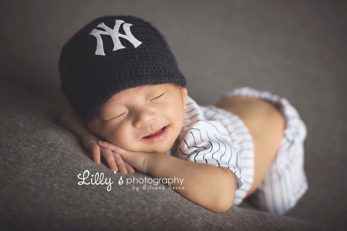 Newborn Baby NEW YORK YANKEES Baseball Cap, Hat, Custom Made - Etsy