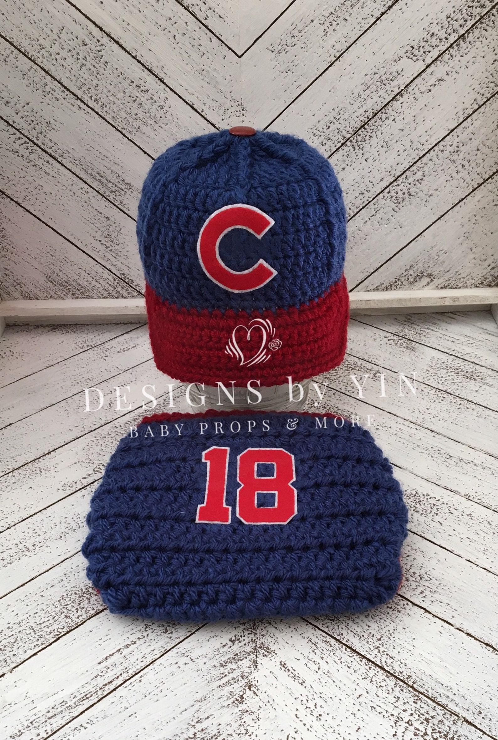 Newborn Baby CHICAGO CUBS Baseball Cap Hat Custom Made | Etsy