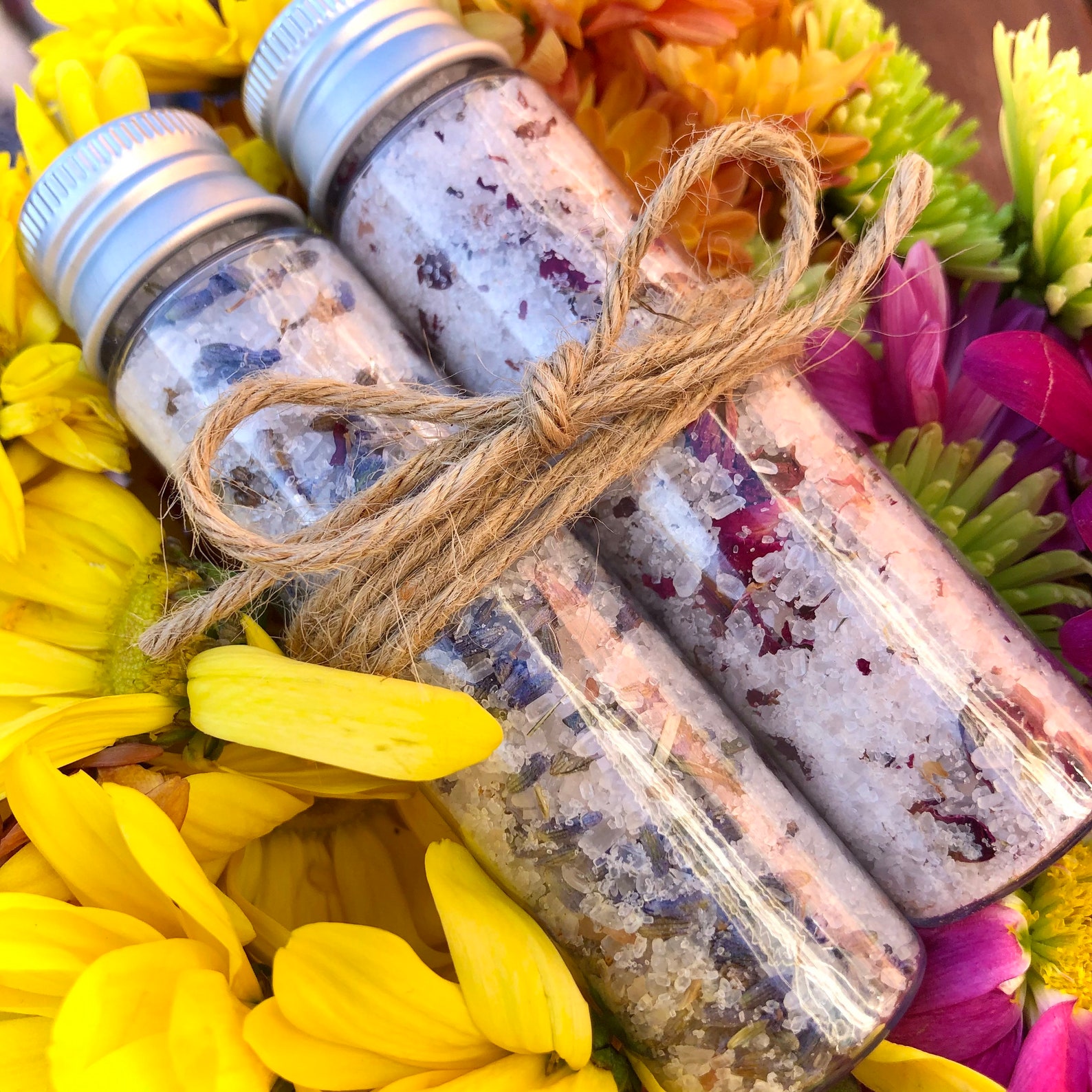 Mini Bath Soak Gift Set: Floral Bath Salts in Tubes - Etsy