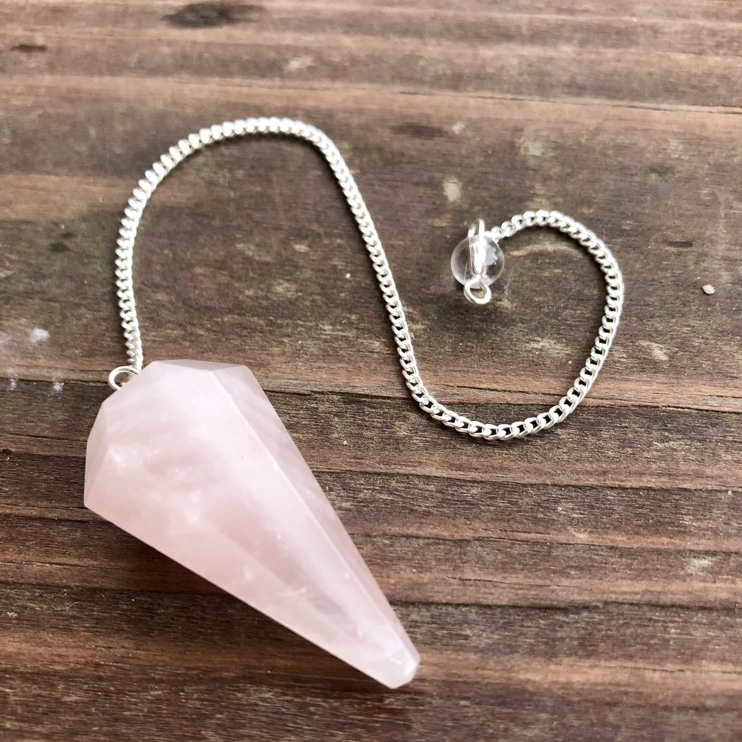Rose Quartz Pendulum Rose Quartz Crystal Pendulum - Etsy