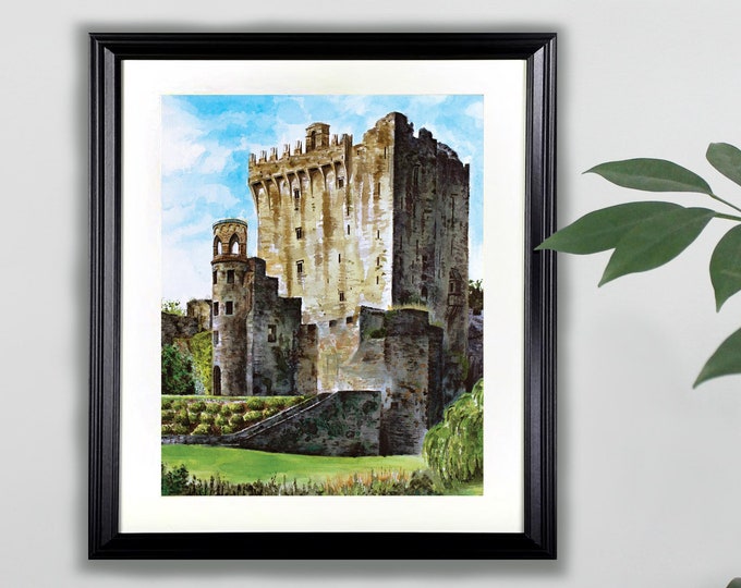 Blarney Castle Painting Ireland Landscape Watercolor Art Print County ...
