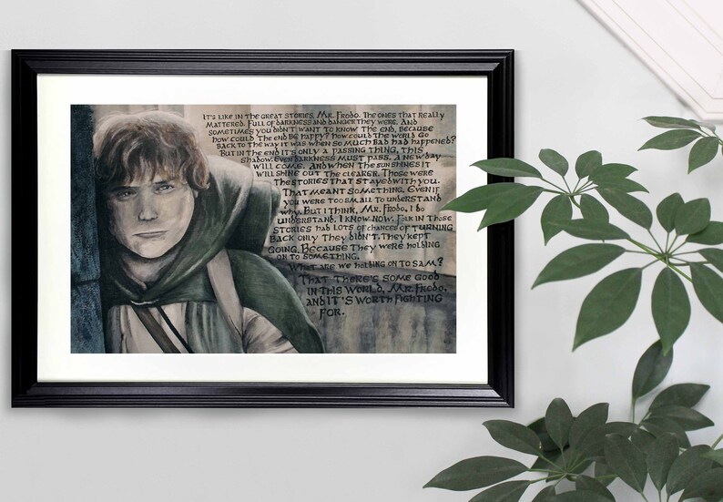 Samwise Gamgee Acryl Art Print 11x17 Lord of the Rings - Etsy Nederland