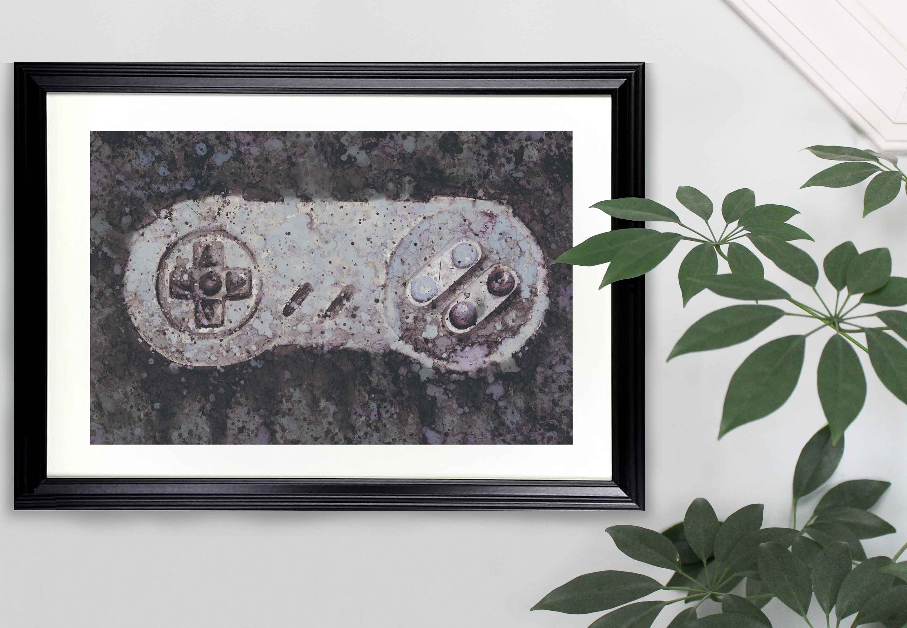 Super Nintendo Controller Watercolor Art Print 8x10 Video - Etsy
