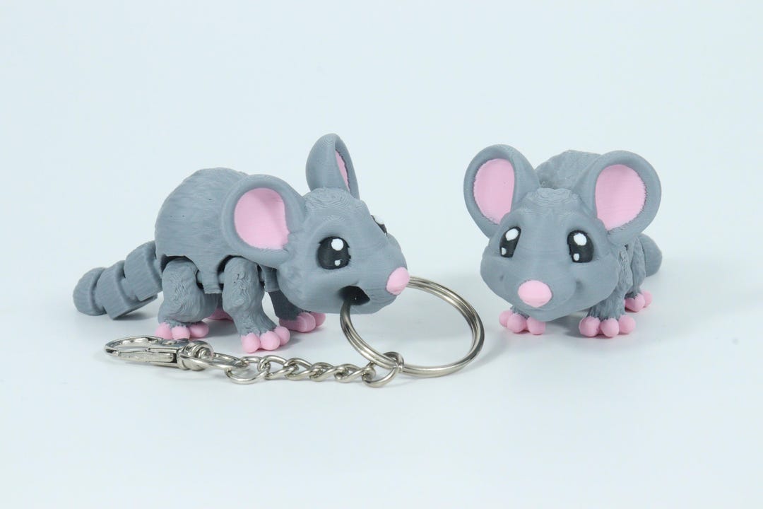 Fidget Friends - Mouse (with or Without Keychain) 3d-printed - Pocket ...