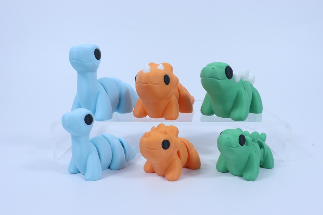 Dinosaur Fidgets (triceratops, Stegosaurus, Brachiosaurus - Articulated ...