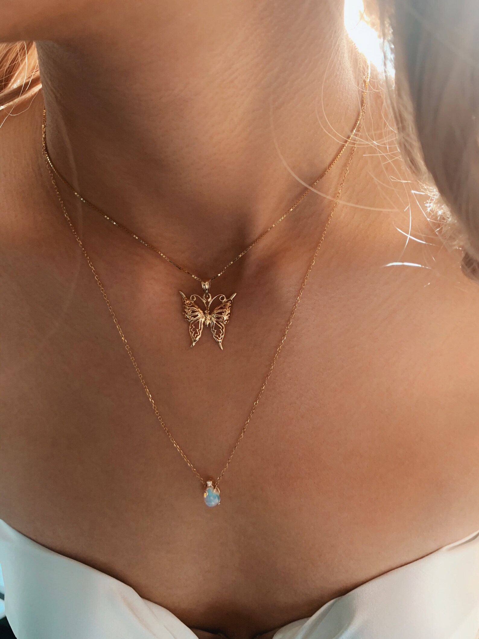 Gold Butterfly Necklace - Etsy