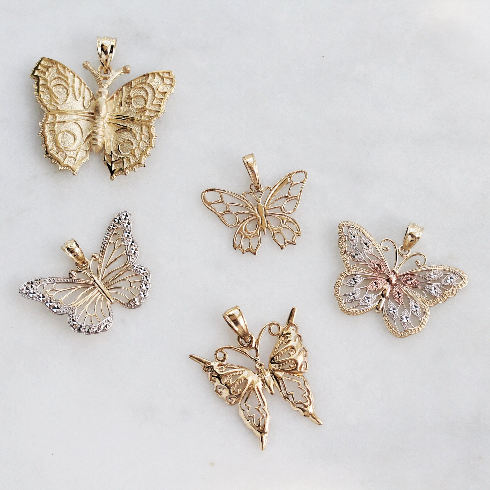 Gold Butterfly Necklace - Etsy