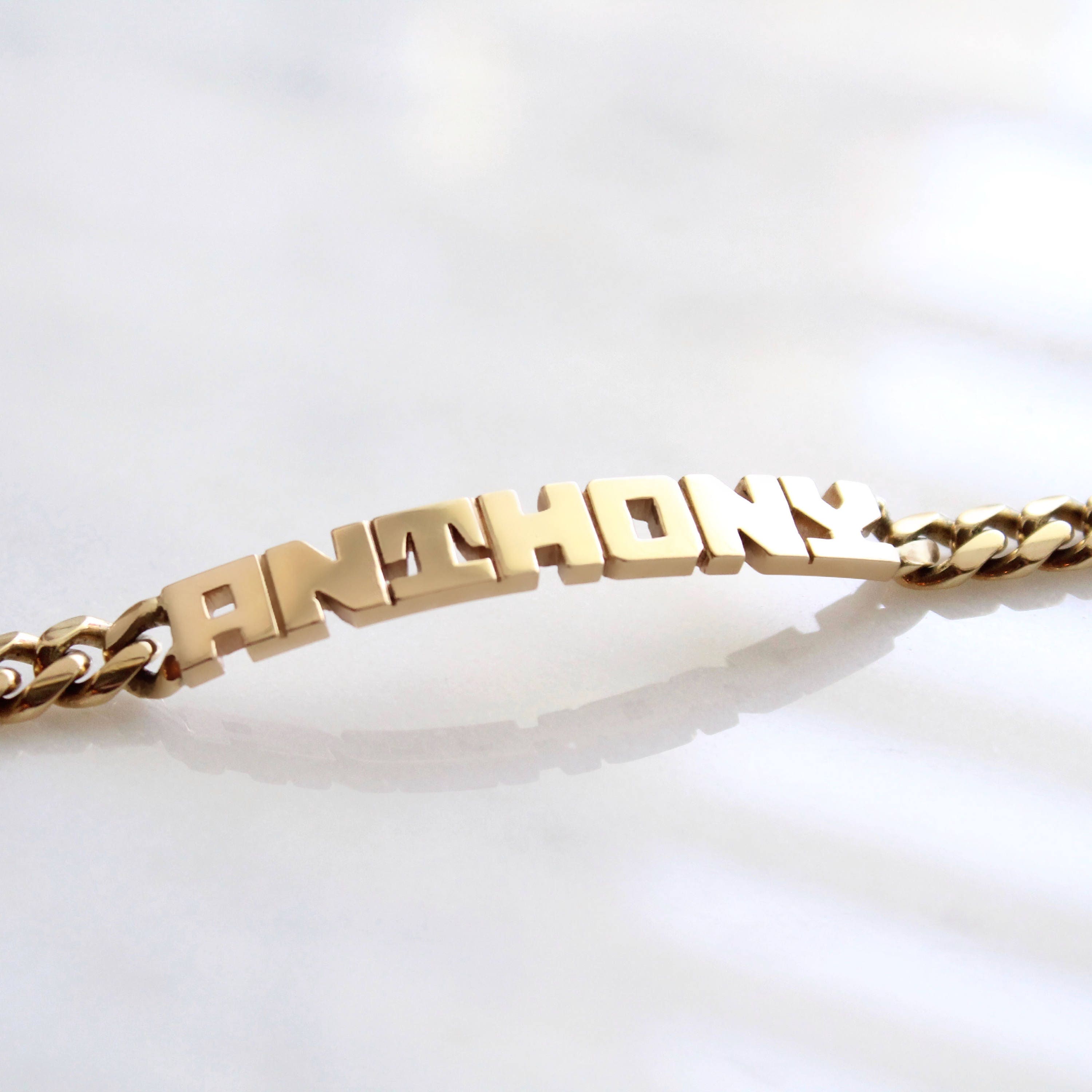 Block Name Bracelet - Etsy