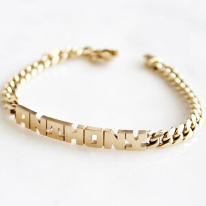 Block Name Bracelet - Etsy