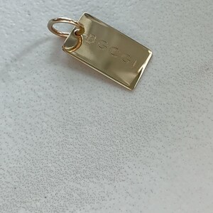 Engravable 14k Gold Tag Charm Necklace - Etsy