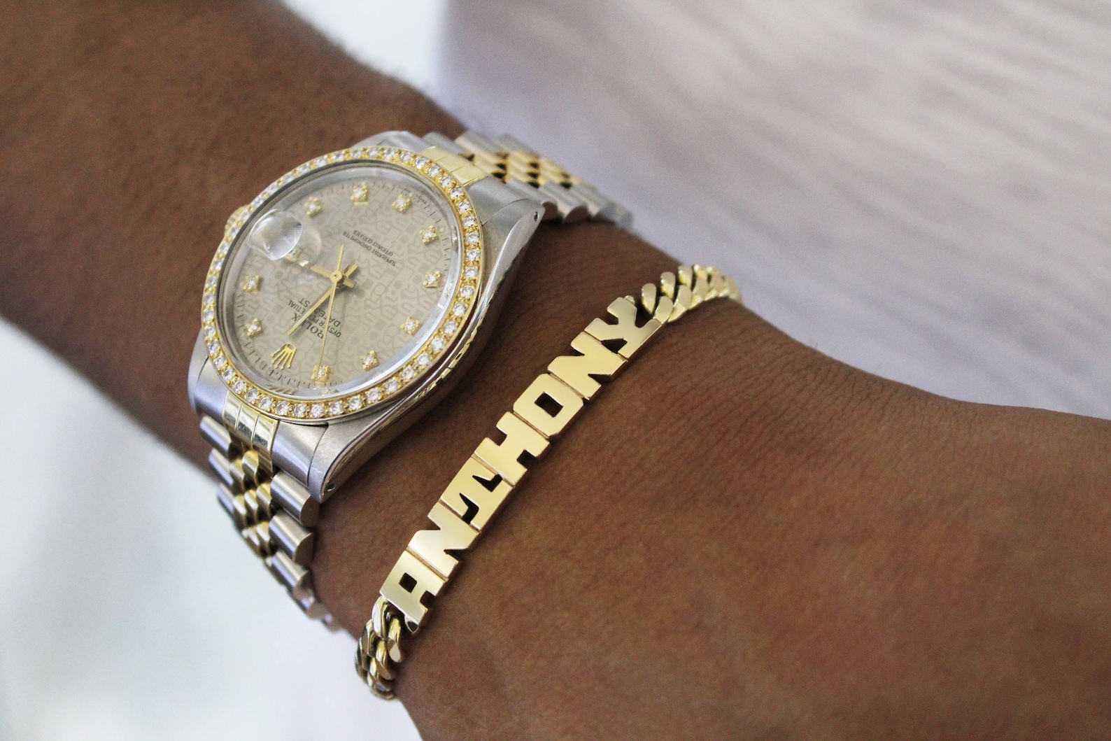 Block Name Bracelet - Etsy