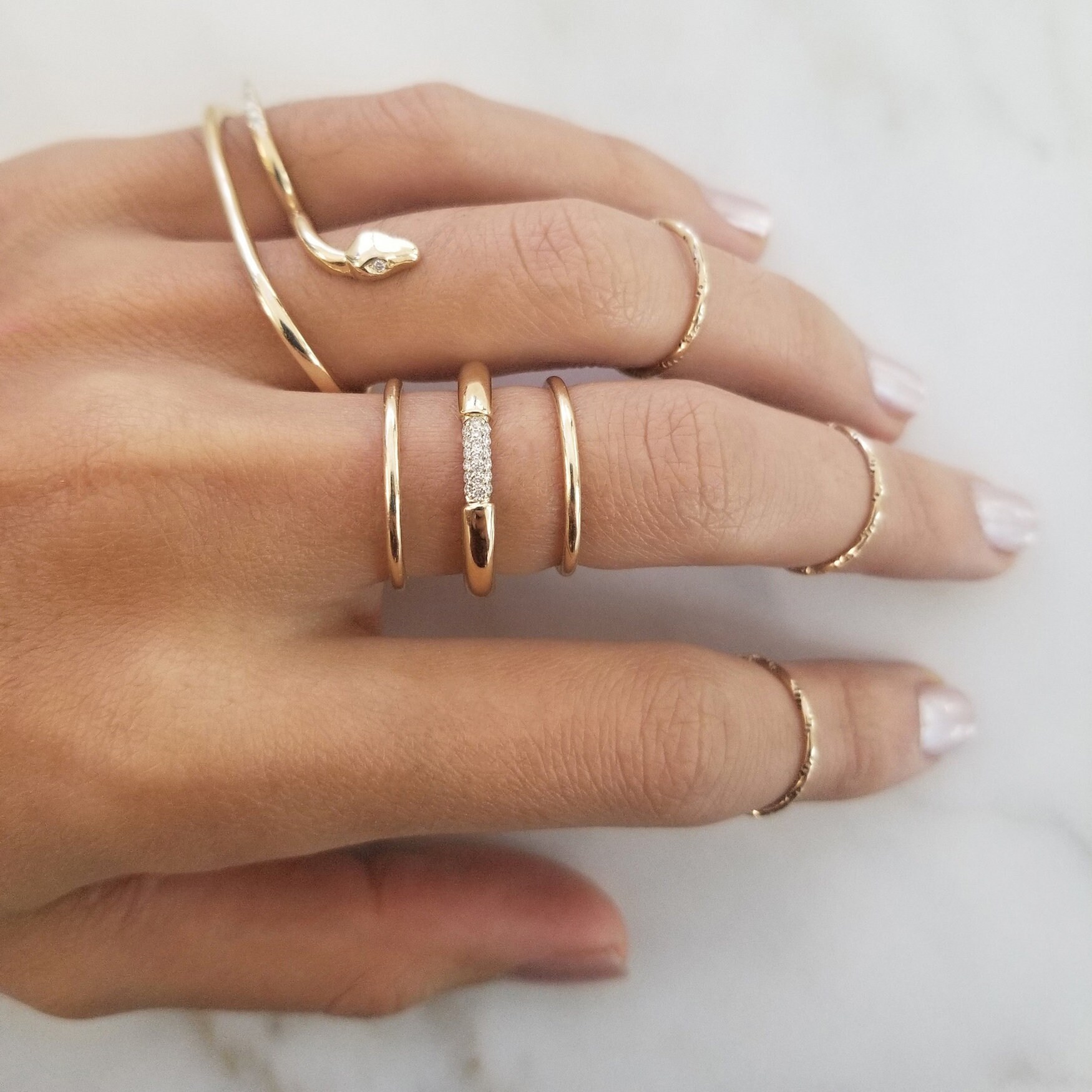 Sesha Snake Ring | Etsy