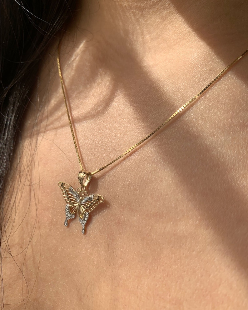 Gold Butterfly Necklace - Etsy