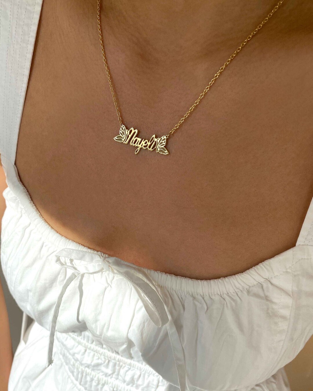 Butterfly Name Necklace - Etsy