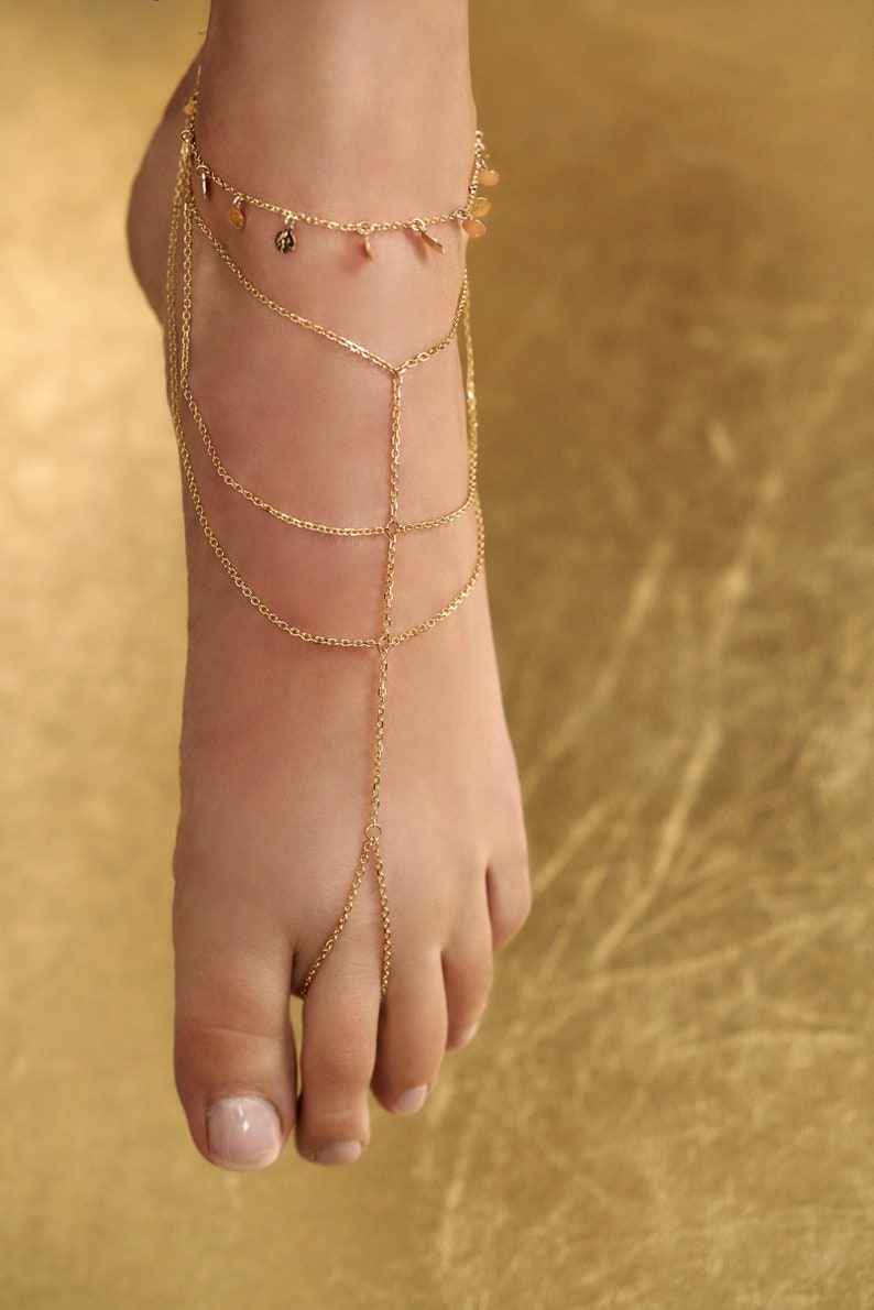 Mandala Hammered Coin Anklet | Etsy