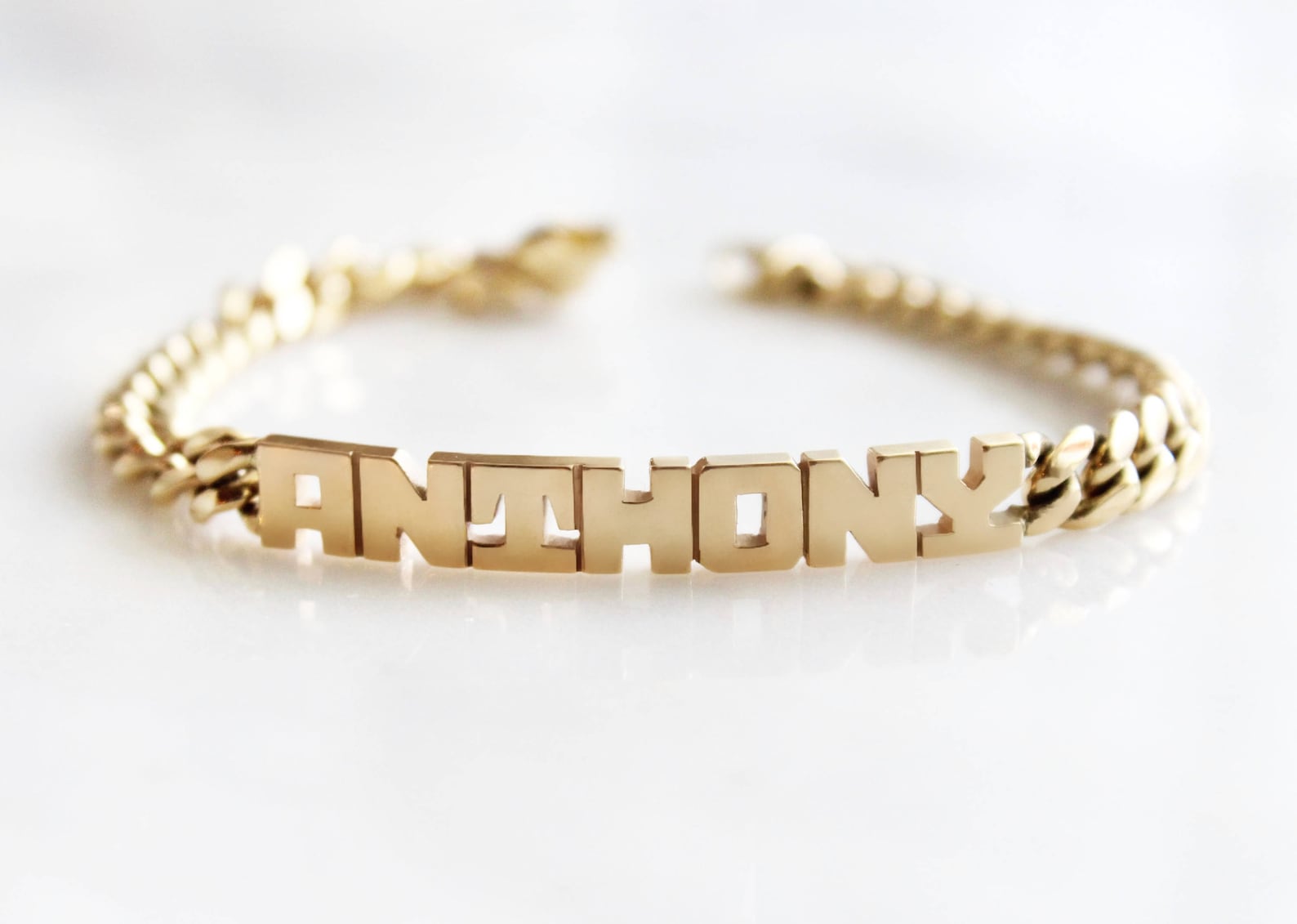 Block Name Bracelet - Etsy