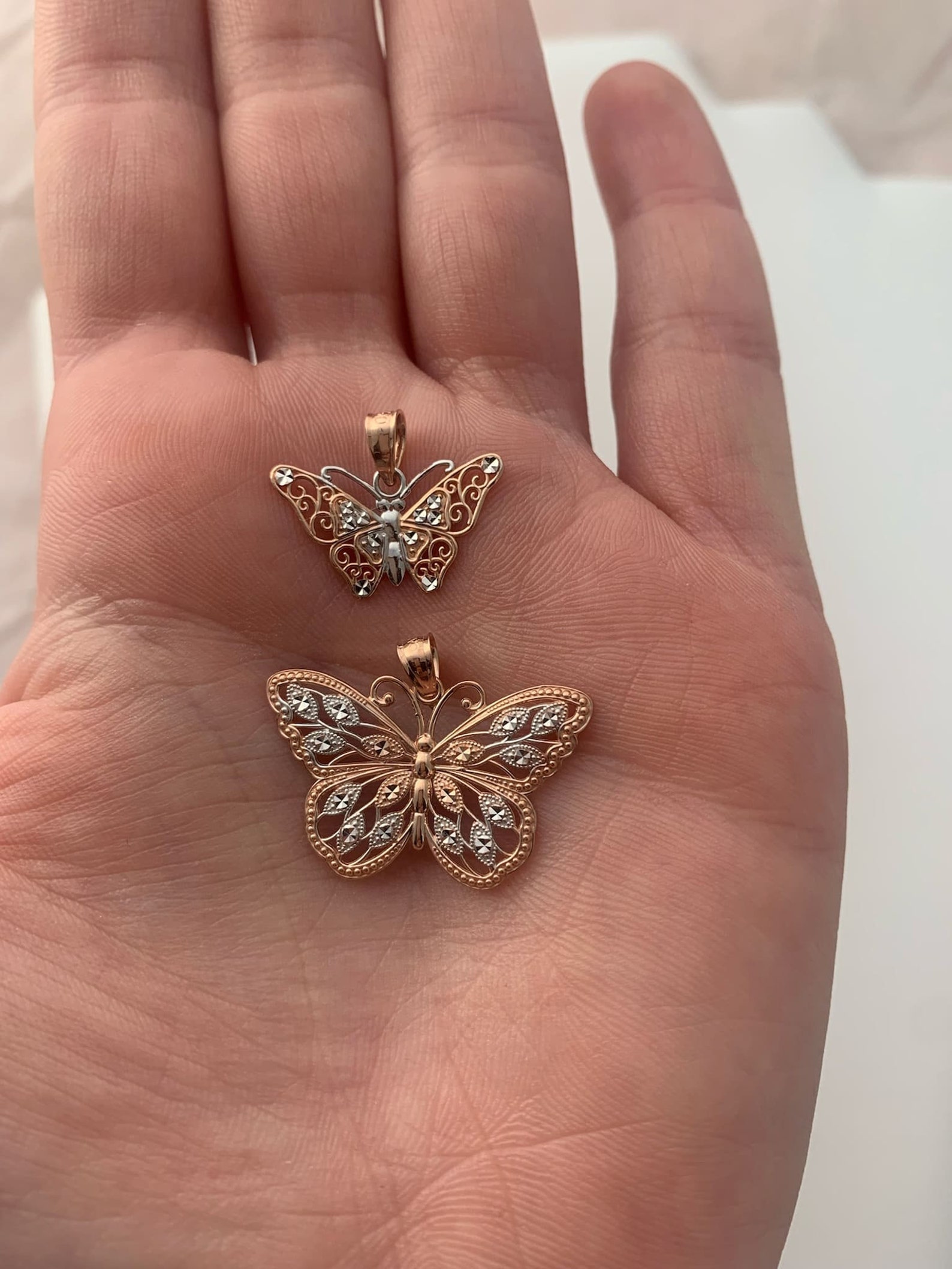Rose Gold Butterfly Necklace - Etsy