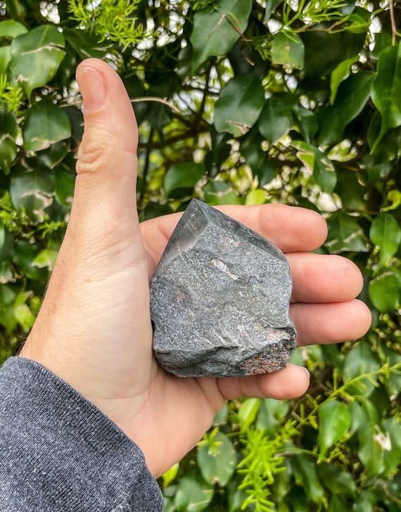 Positive Energy Rough Sides Hematite Polished 6 sided point Protective ...