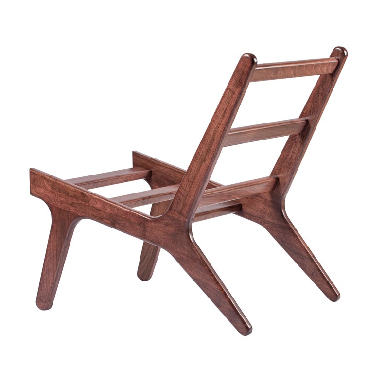 Hardwood Lounge Chair With Footrest "sydney": Oak or Walnut Frame - Etsy