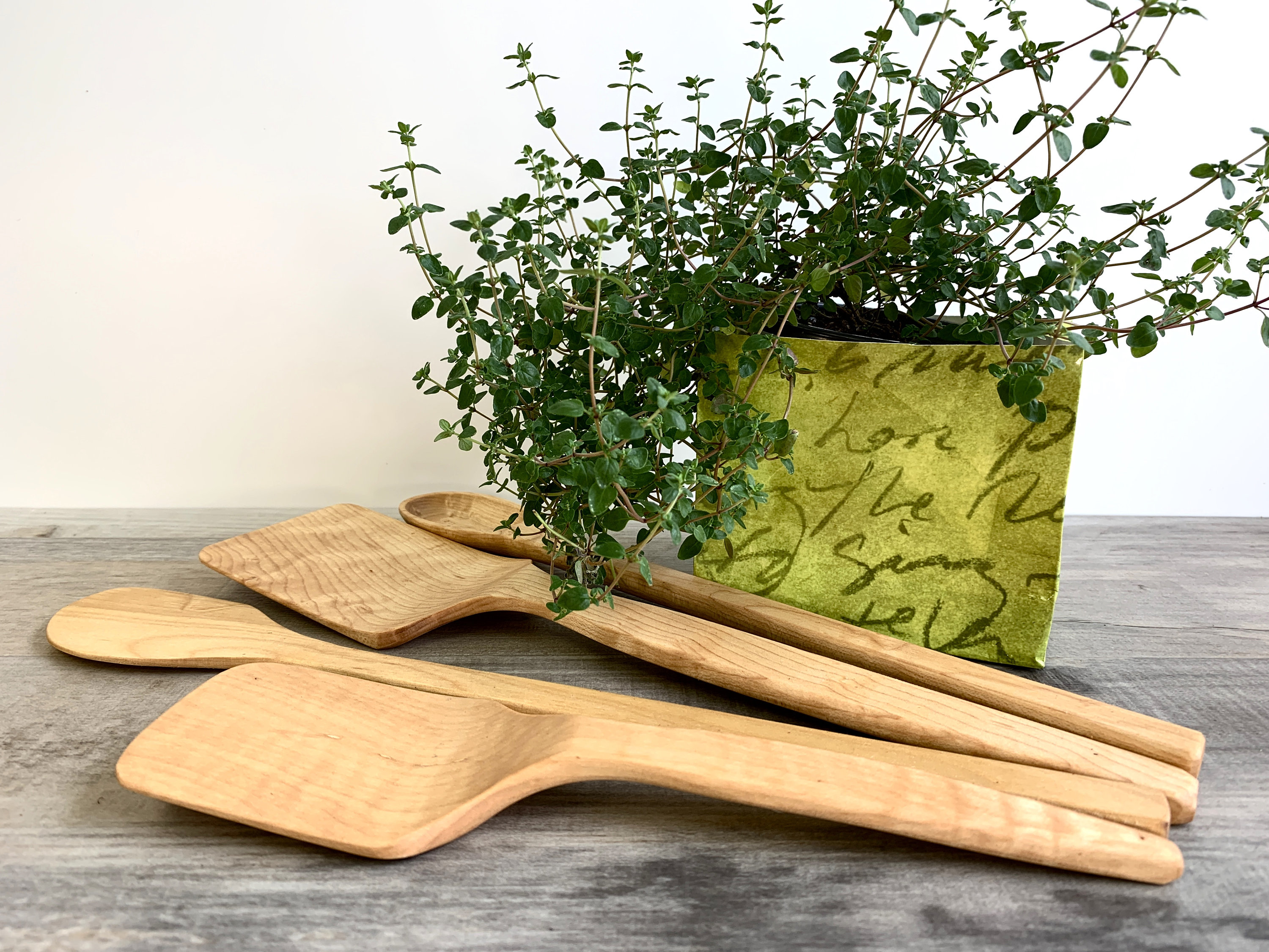 Wooden Kitchen Utensils Set Large Flipper Small Flipper - Etsy