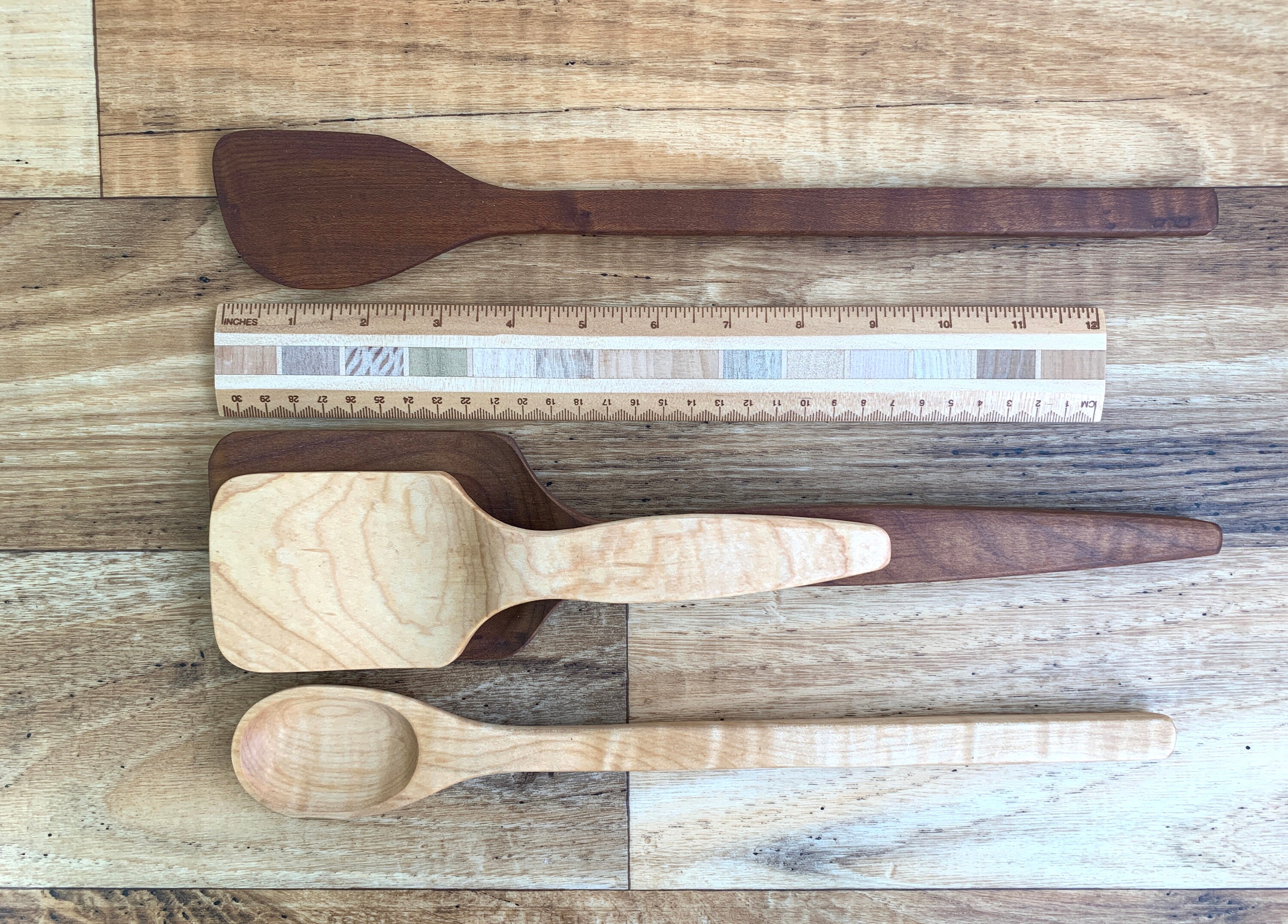 Wooden Kitchen Utensils Set Large Flipper Small Flipper | Etsy