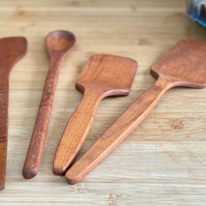 Wooden Kitchen Utensils Set - Large Flipper, Small Flipper, Cooking ...