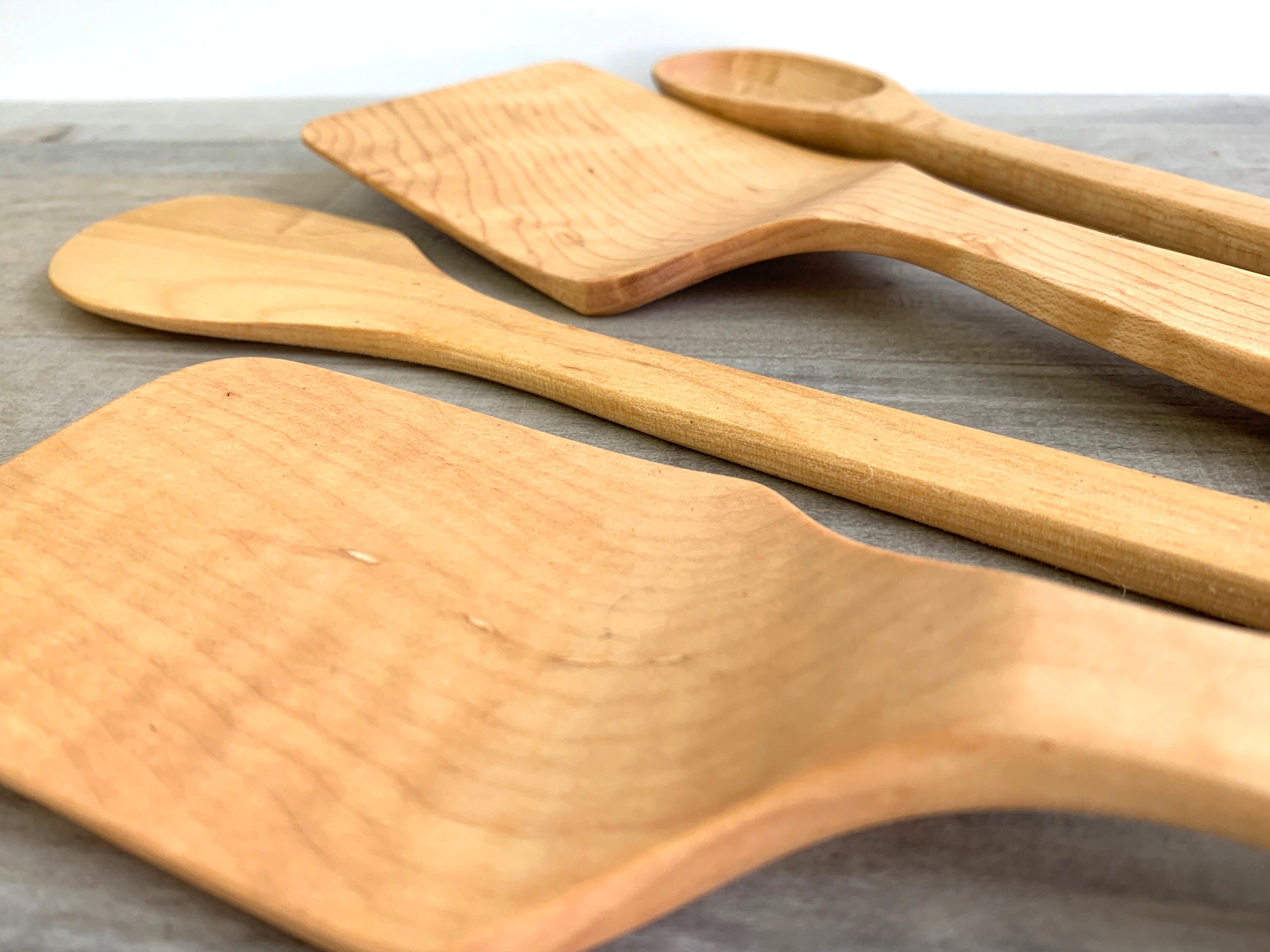 Wooden Kitchen Utensils Set Large Flipper Small Flipper - Etsy