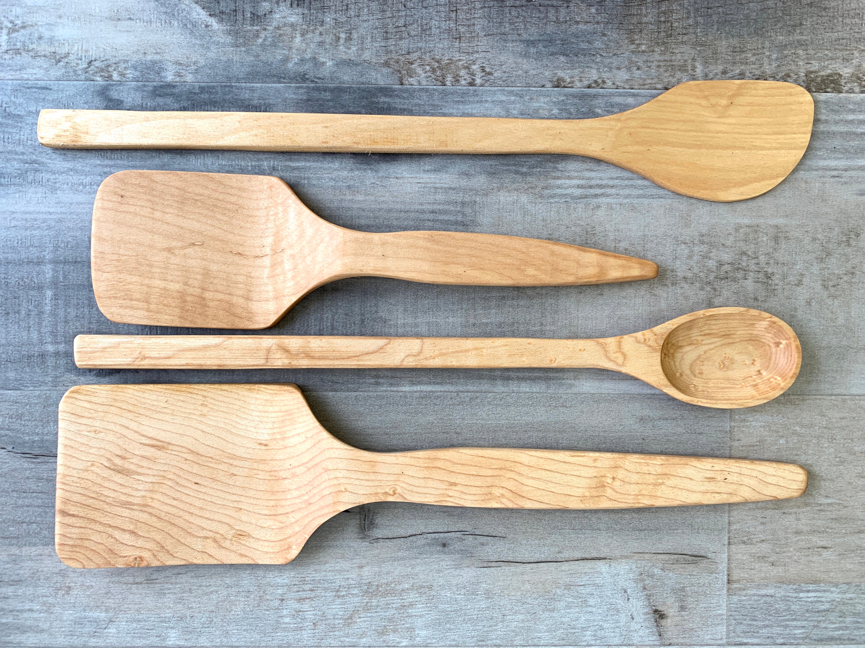 Wooden Kitchen Utensils Set Large Flipper Small Flipper - Etsy