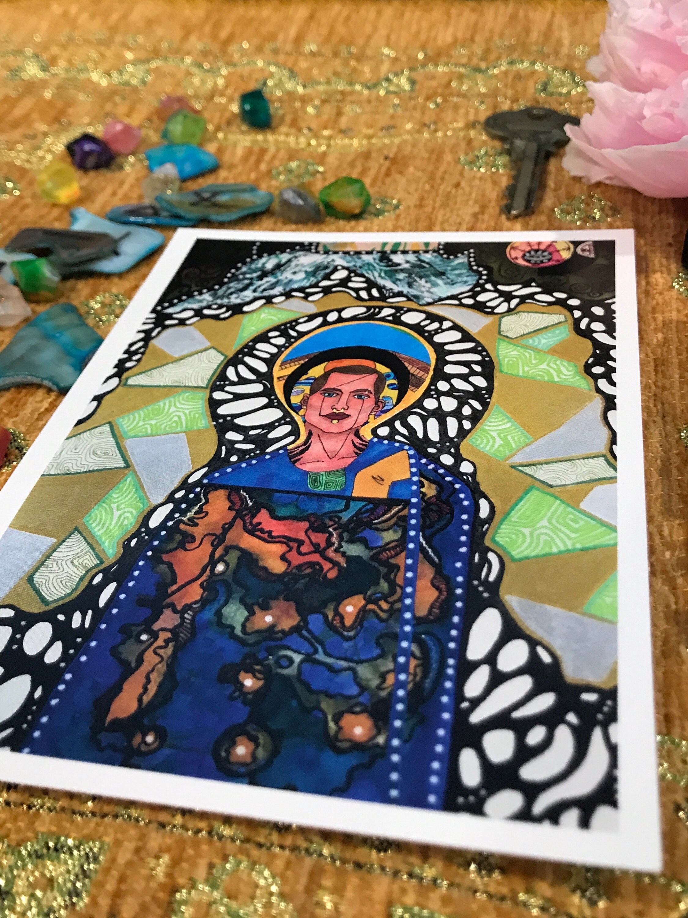 Patron of Transition Art Print Queer Art Mythic Art Queer Pride Art ...