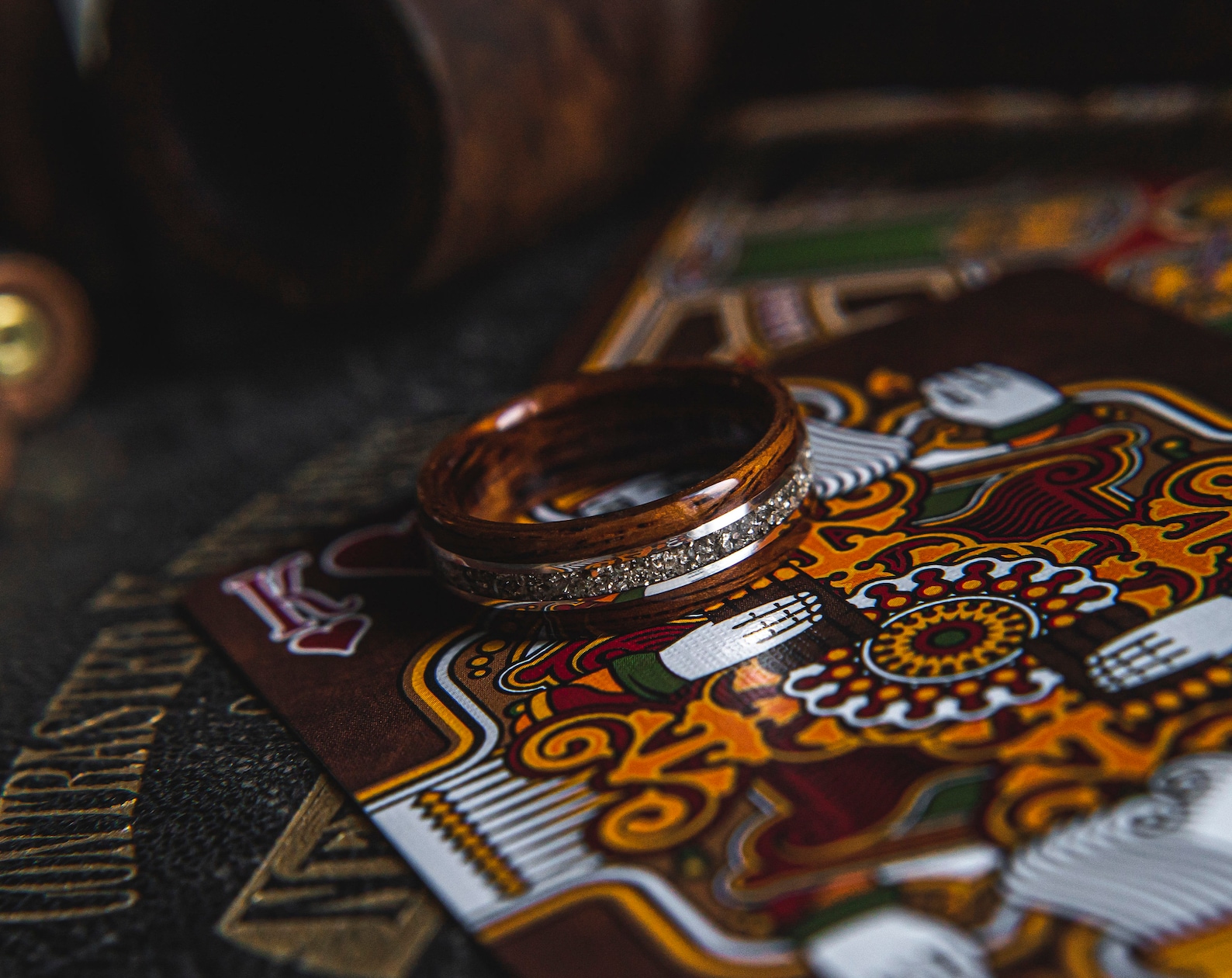 Mens Wedding Band "the Rsg" Made From Santos Rosewood, Silver and ...