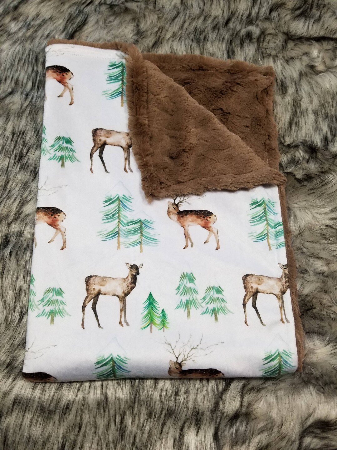 Elk Blanket-woodland Blanket-tree Blanket-woodland - Etsy Singapore