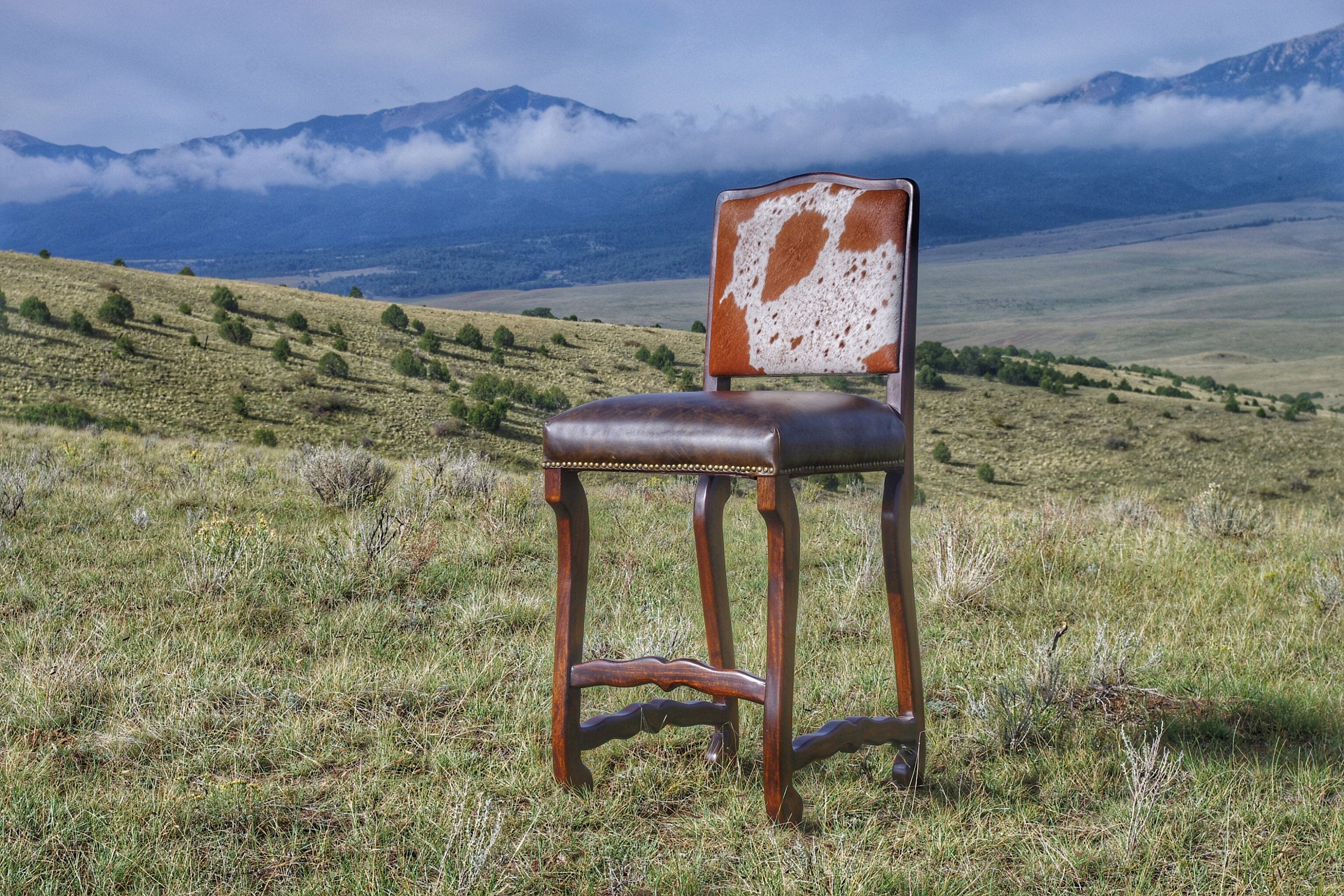 Cowhide Bar Stools - CowboyWay
