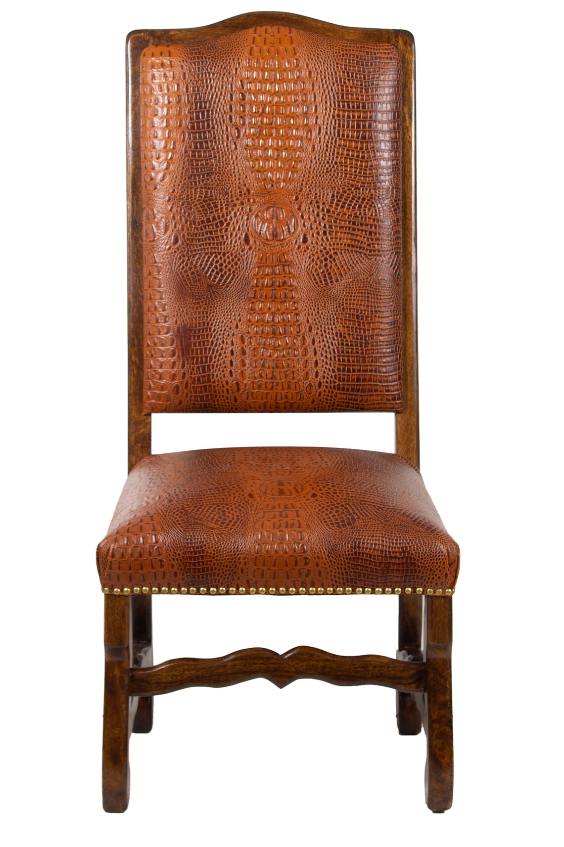 Classic Dining Chair Crocodile Embossed Leather 4 Seat - Etsy