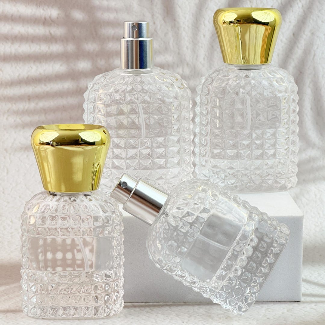 30ml/50ml Refillable Empty Spray Containers With Gold Caps, Elegant ...