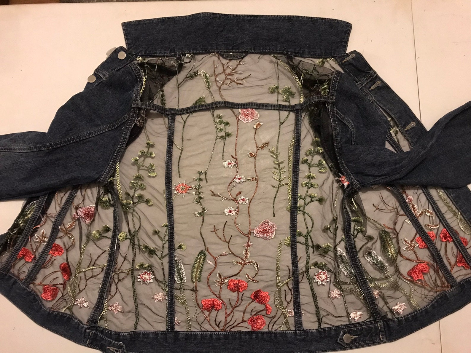 Tutorial, Pdf, Denim Jacket, Mesh Inserts, Net Panels, Refashioned ...