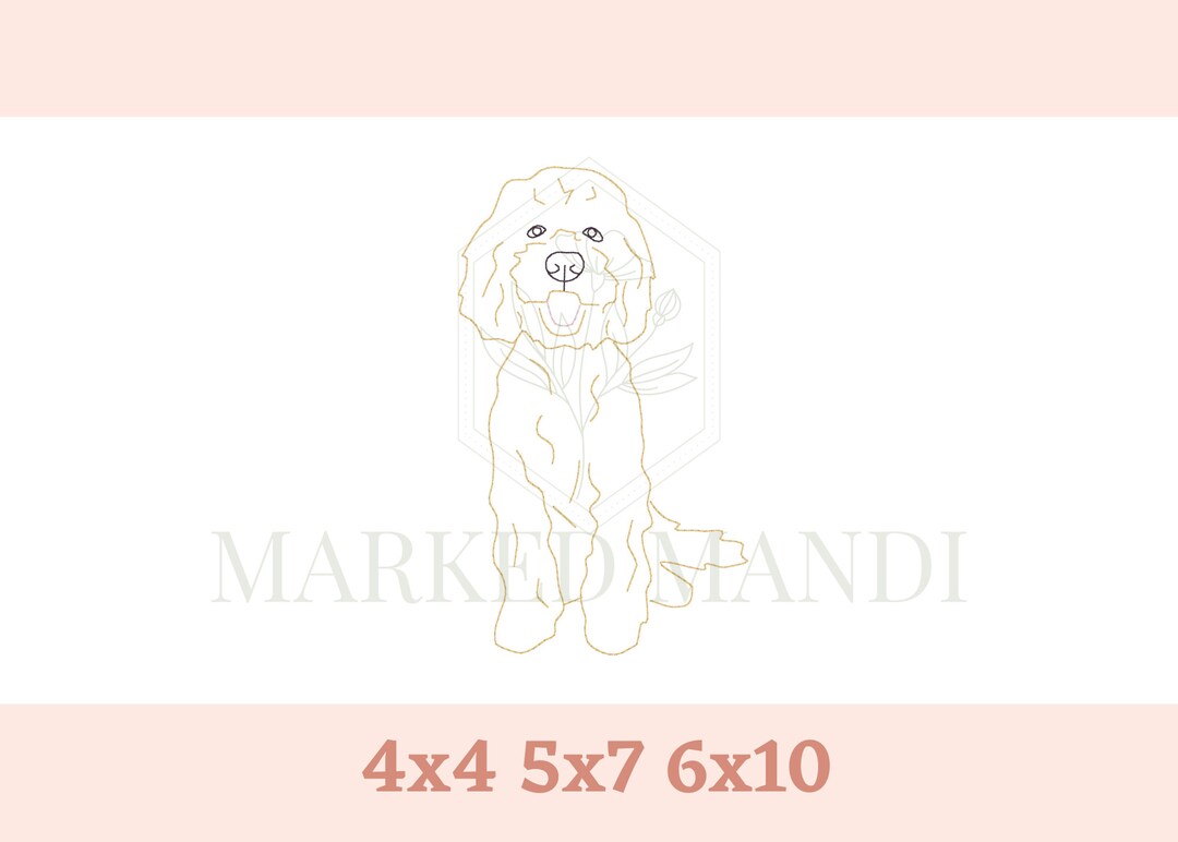 Doodle Bean Vintage Stitch Machine Embroidery Design - Etsy