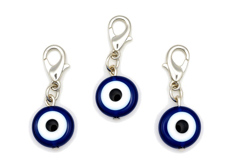 Tiny Evil Eye Clip-on Charm: Alloy Pet Collar, Zipper Pull - Etsy