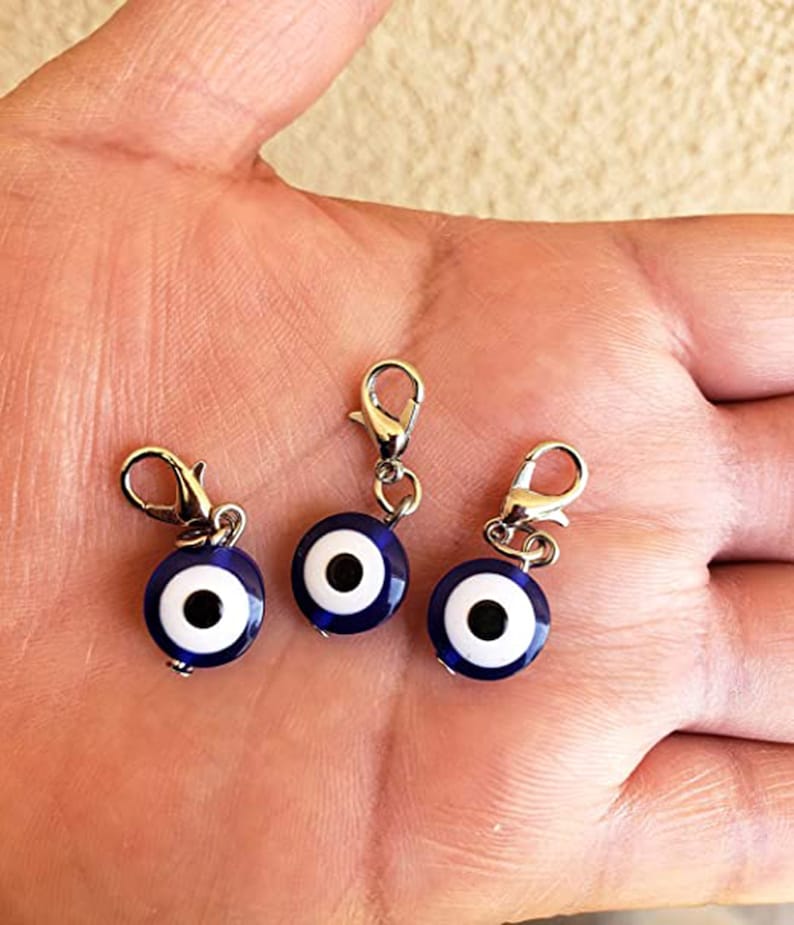Tiny Evil Eye Clip-on Charm: Alloy Pet Collar, Zipper Pull - Etsy