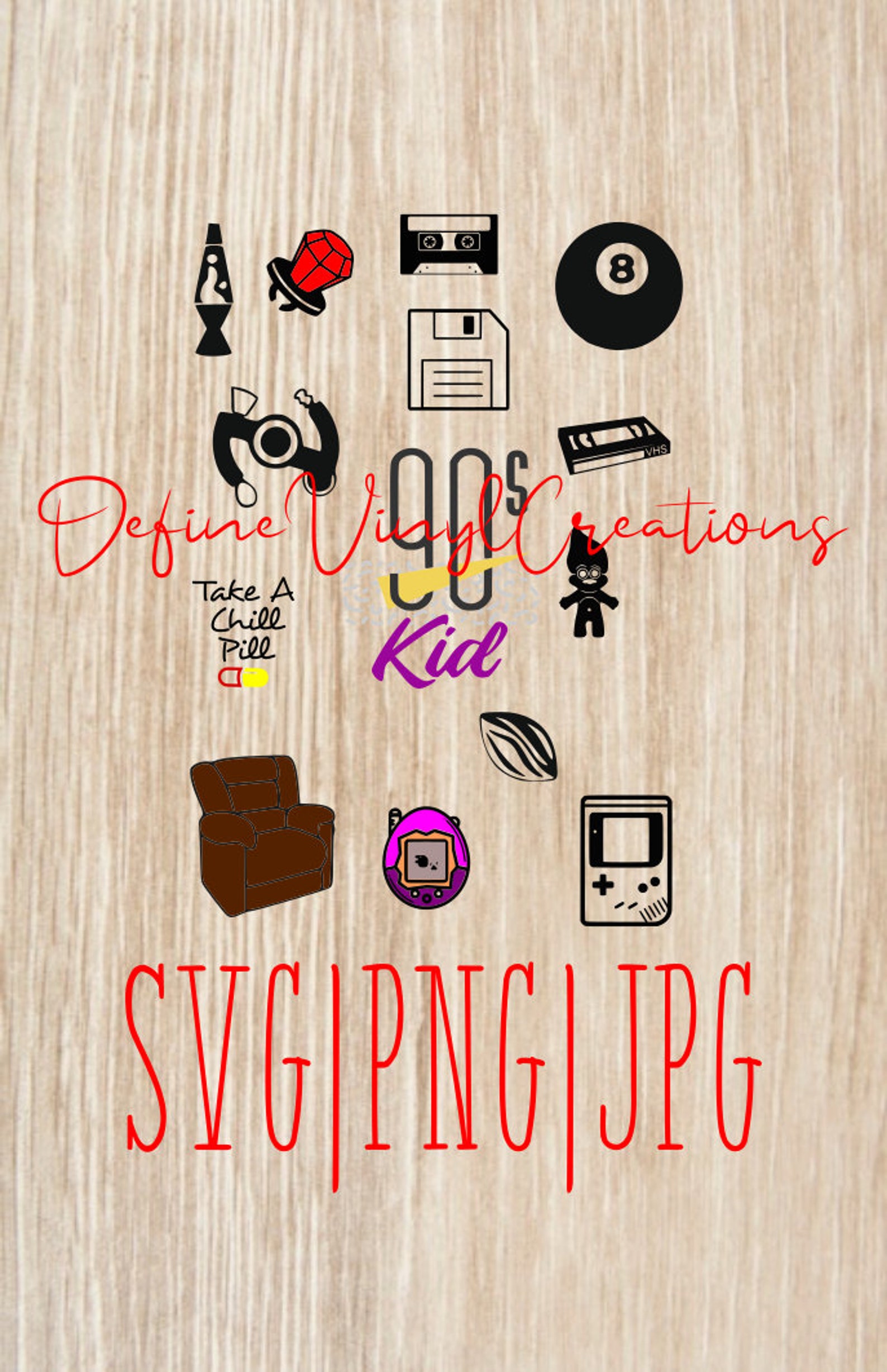 90s Kid Collage SVG Cricut Silhouette Cut File | Etsy