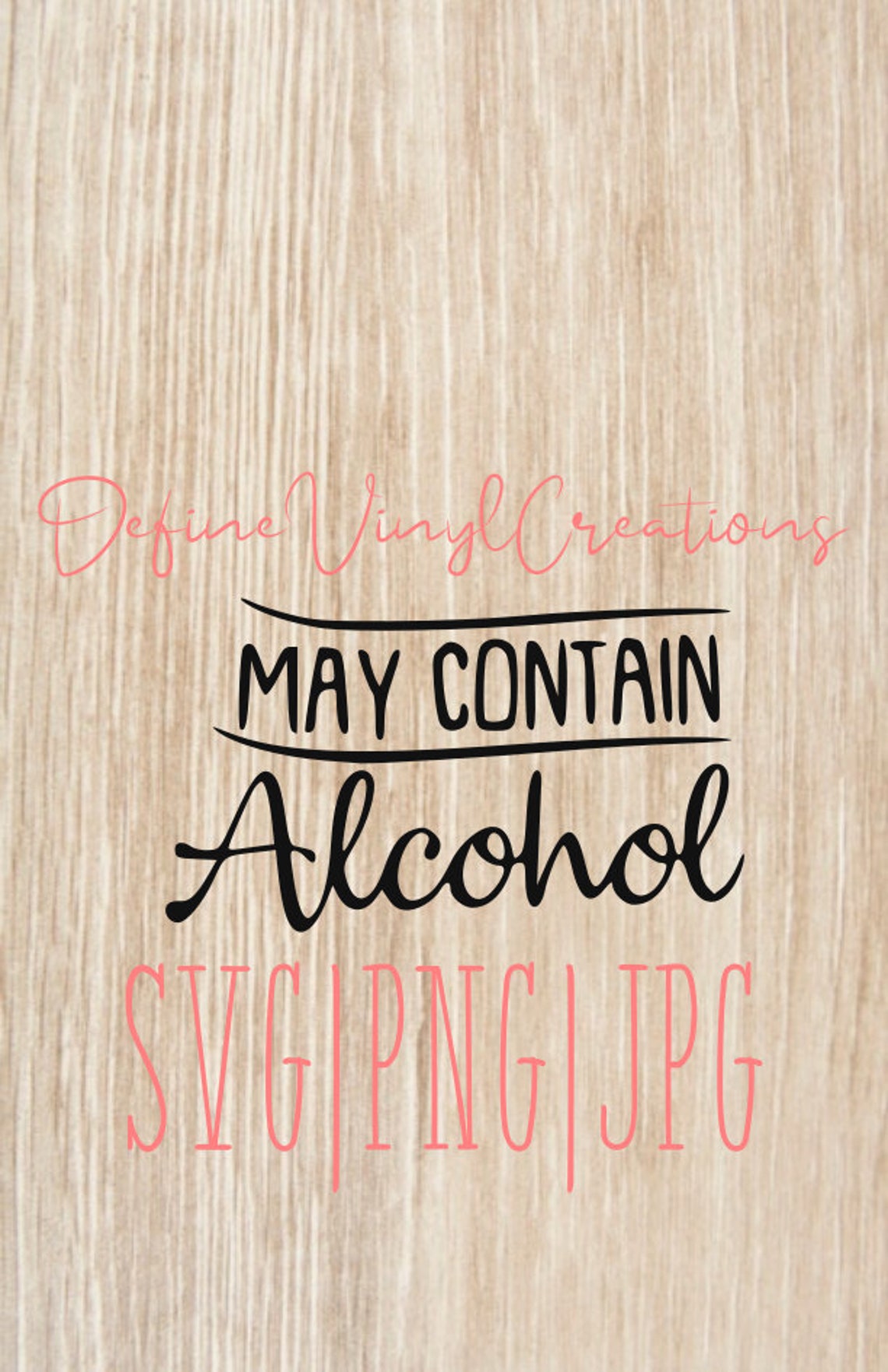 May Contain Alcohol Warning Label SVG Cricut Silhouette Cut | Etsy