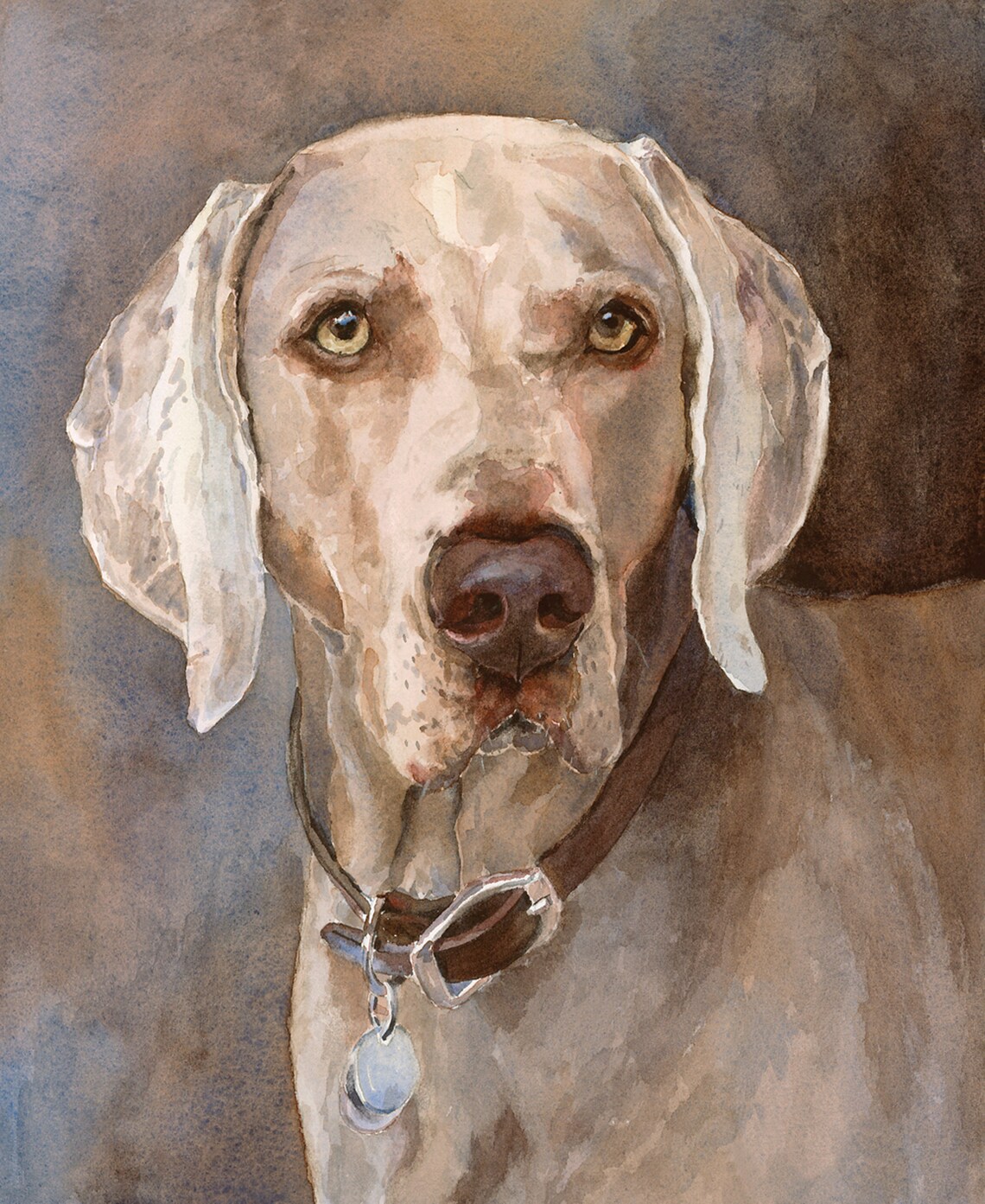 Weimaraner Print, Weimaraner Painting, Weimaraner Watercolor ...