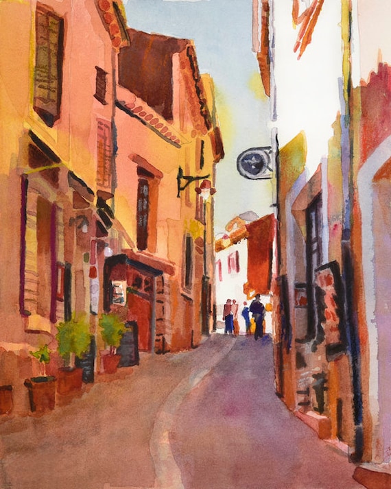 Art & Collectibles Painting Watercolor Provence France Original ...