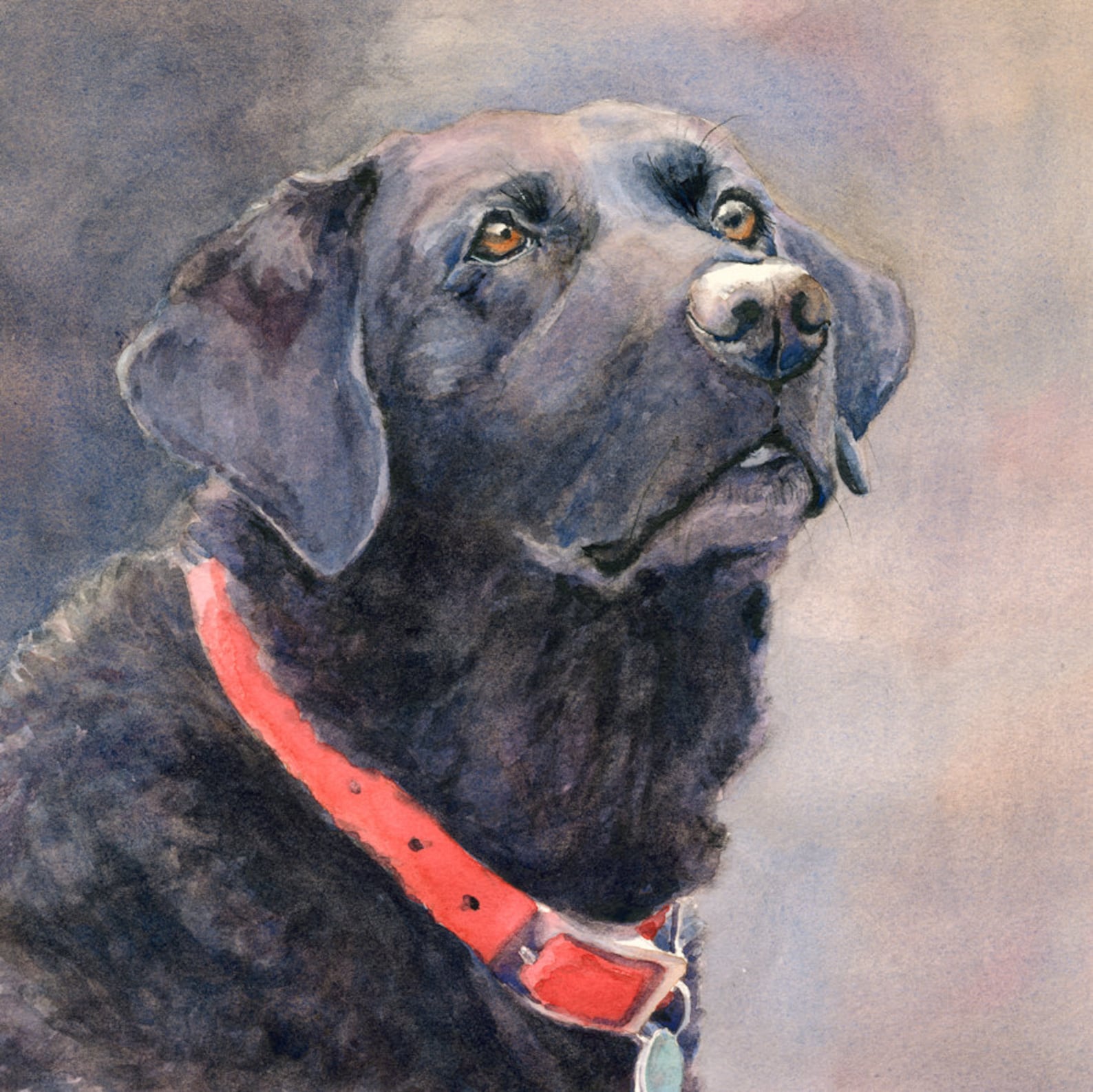 Black Lab Painting, Black Labrador Retriever, Black Lab Art, Black Lab ...