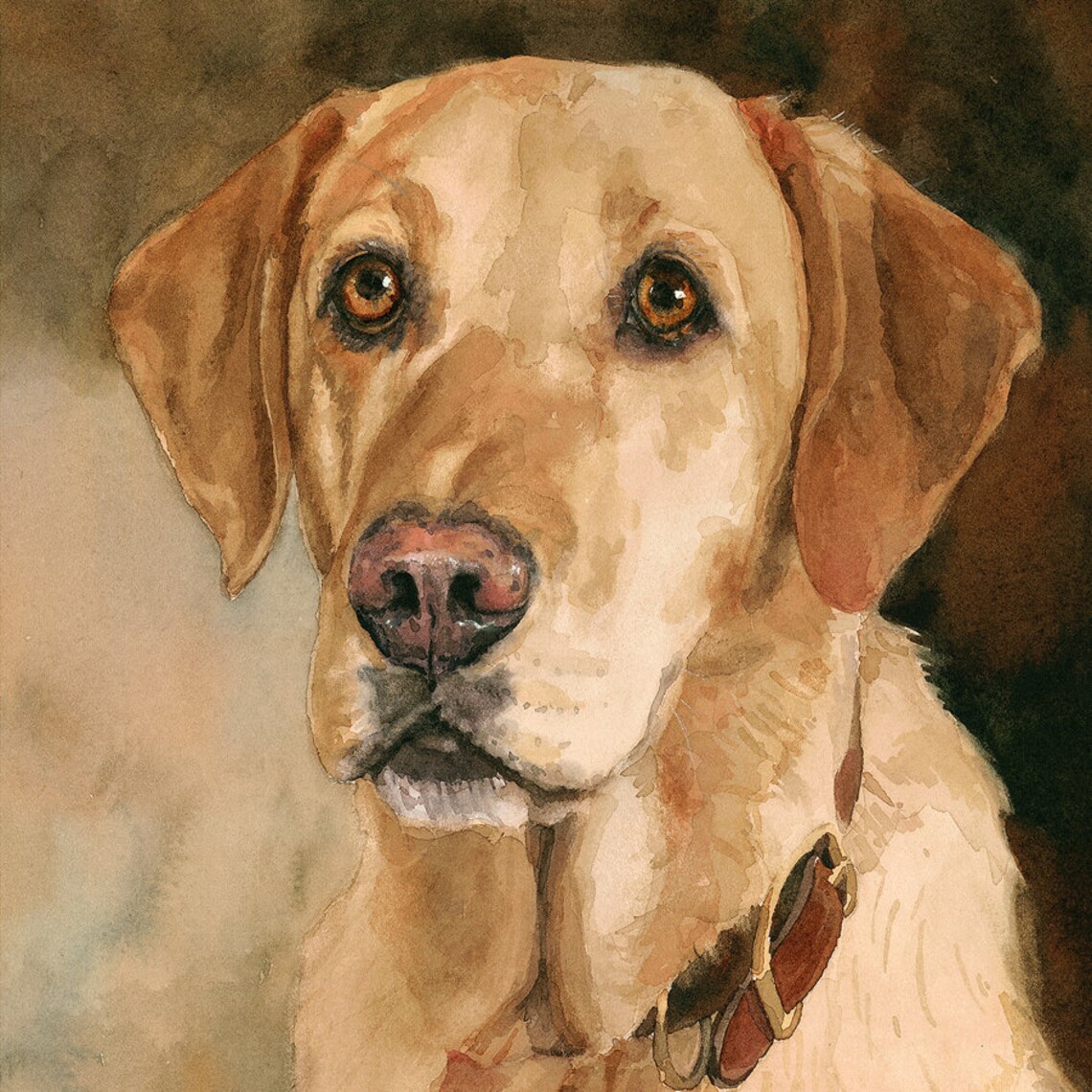 Yellow Labrador Retriever Art, Yellow Lab Painting, Yellow Lab ...
