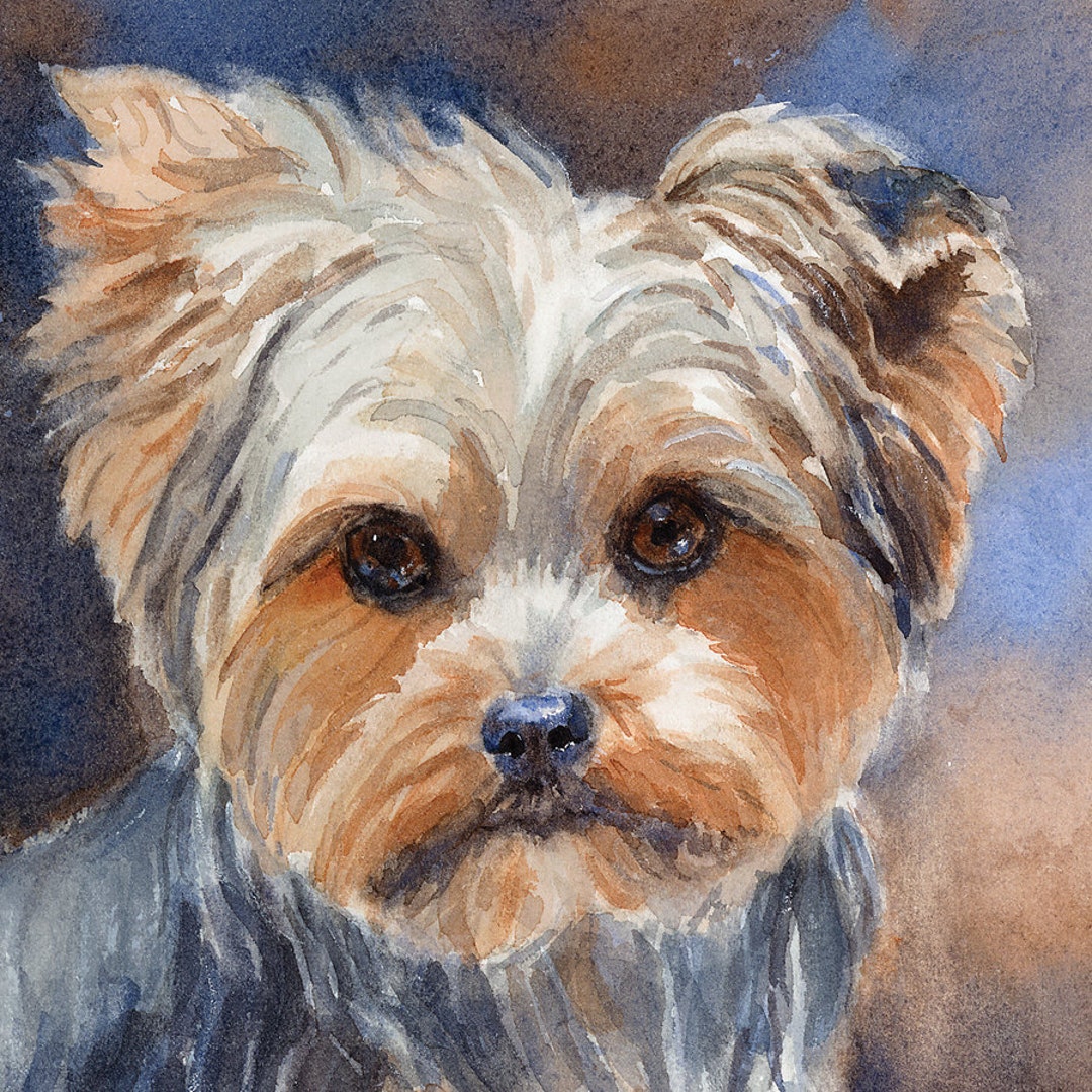 Yorkie Print, Yorkie Watercolor, Yorkshire Terrier Art, Yorkie Painting ...