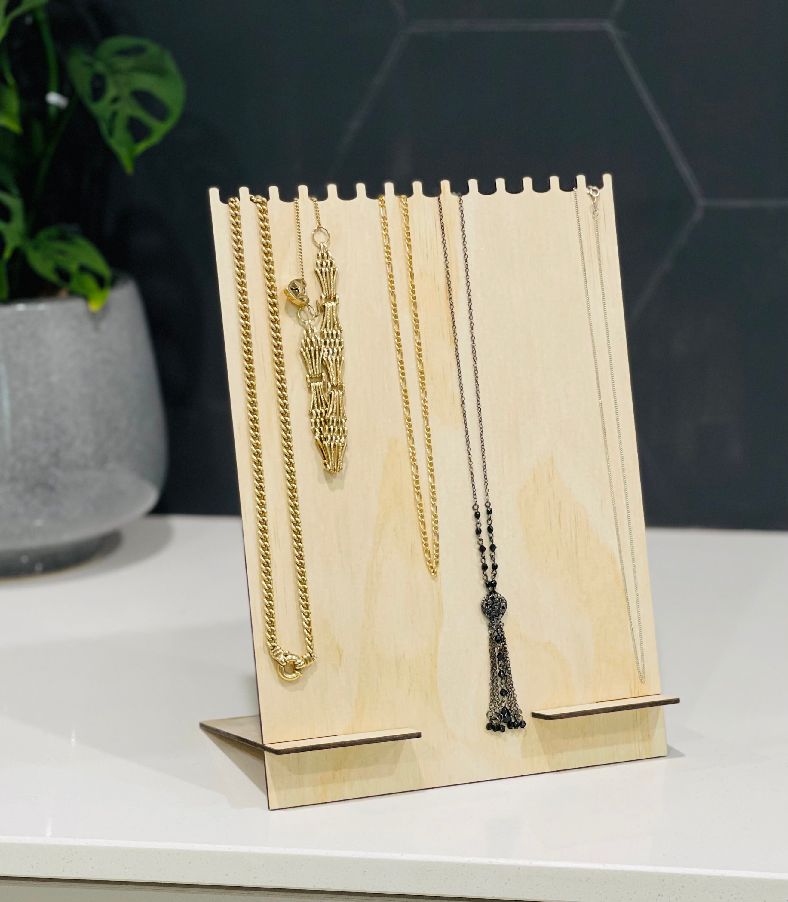 Wooden Necklace Display Stand Holder | Etsy