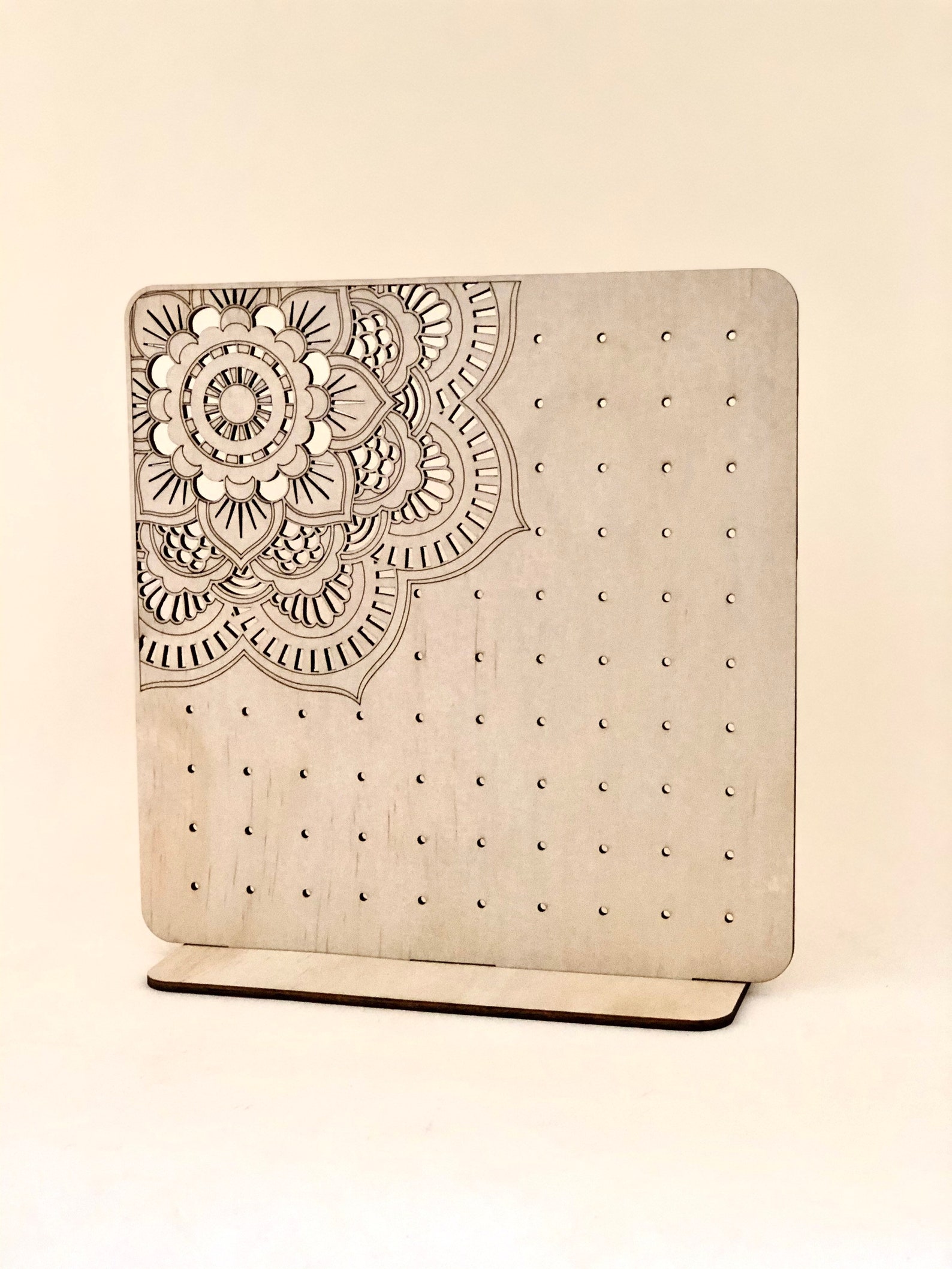 Wooden Earring Holder/Stand Jewellery Display Hanger Mandala | Etsy