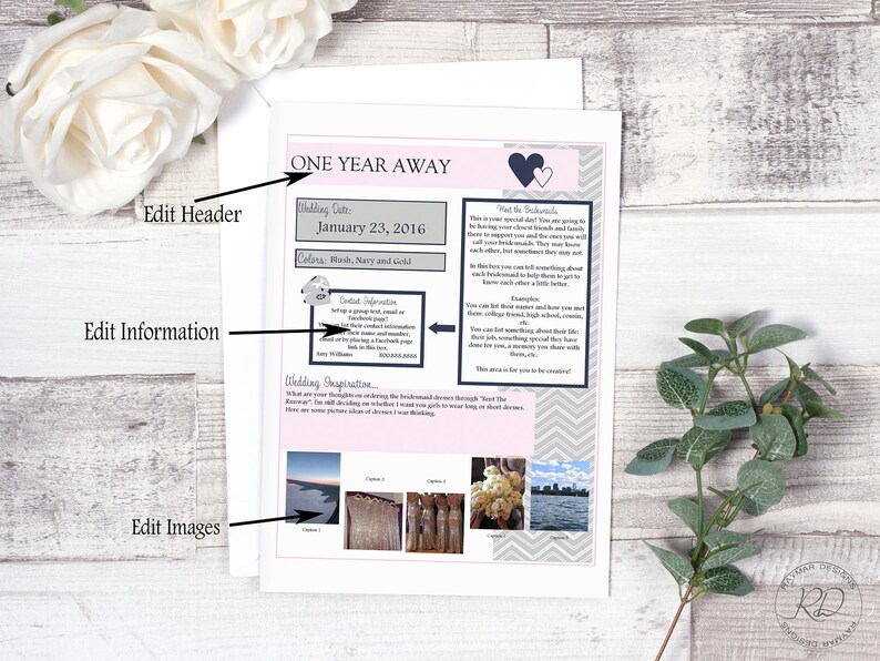 Bridal Newsletter. Package. Chic Chevron. Wedding Stationary. Wedding ...
