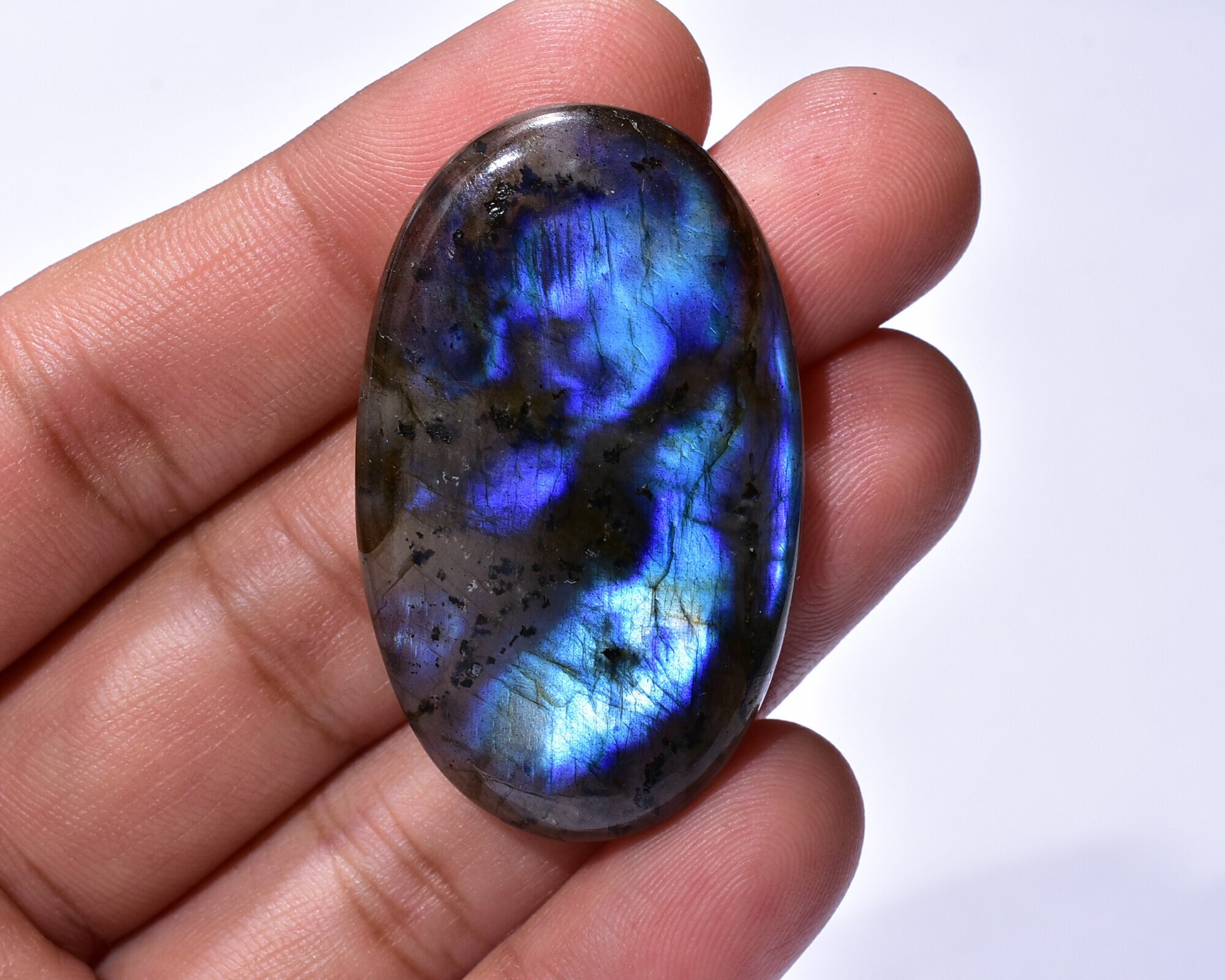 Natural Blue Fire Fire LABRADORITE Oval Cabochon Loose | Etsy