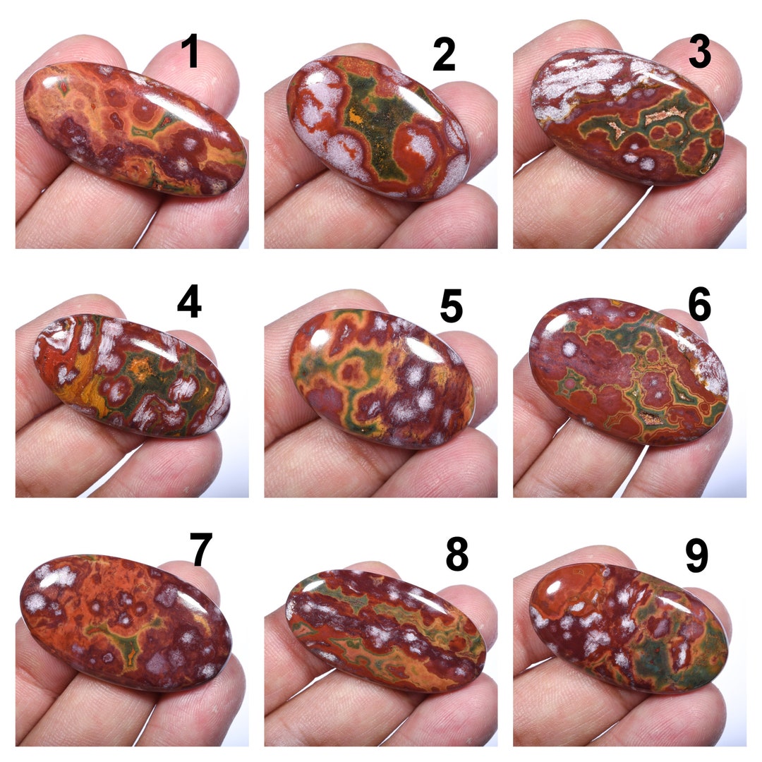 Natural RED OCEAN JASPER Cabochon Stone(variation) - Etsy
